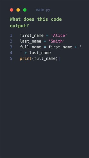 Python String Concatenation 🤔 ⭐ #viral #pythontips #pythontutorial