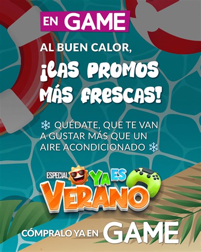 🌞 ¡Ya es verano en GAME! o lo que es lo mismo... ¡Promos bien fresquitas! 🏖️ 🎮 Packs de consolas 🎥 Pelis y merchandising 💻 PC Gaming 😍 ¡Y mucho más! 👙 Echa un vistazo antes del 27 de julio. 👇 https://ow.ly/bXNw50Wr4u7 | GAME España