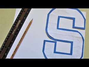 Letter Cutting Technique with Shadow : Medium Size Letter S