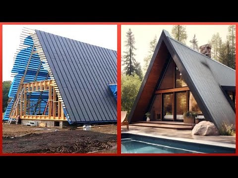 Amazing A-Frame House Construction Process Start to Finish in 4 Months | by ‪@LankHome‬