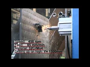 FERMAT Floor Type Horizontal Boring Mill WRF 160 CNC - Drilling Hole