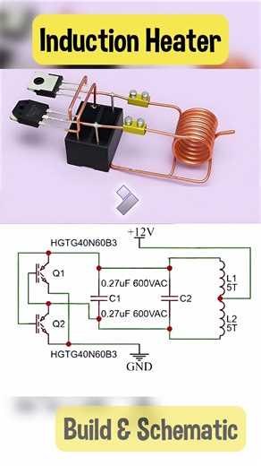 High Power DIY ZVS Heater: Building the IGBT Version! #explore #shorts #diy