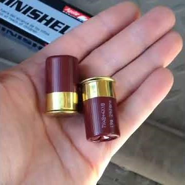 Test firing 1 3/4" mini shotgun shells. Kel-Tec KSG shotgun 12 gauge