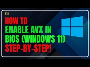 AVX Not Working? 🛑 How to Enable It in Windows 11 BIOS