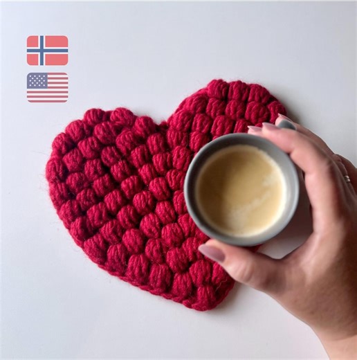 Crochet Heart Trivet Pattern, Heart Coaster PDF Pattern, Easy Crochet Gift for Christmas, Quick Crochet, Kitchen Decor, Felted Heart Trivet - Etsy
