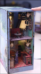 #bookshelf DIY Witch's House #booknook 📚with #heatpress and #lasercutting #diyprojects 📚Step by step video and final result for you #diycrafts #bookshelfdecor #bookshelves #wooddiy #woodproject #witchcraft #lasercut #laser #creatorally | Creatorally-Make Others Greater