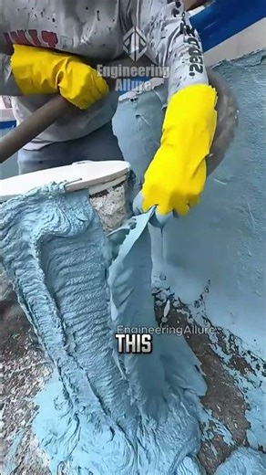 Why Swimming Pools Are Covered in Blue Mortar? 😍 #shorts