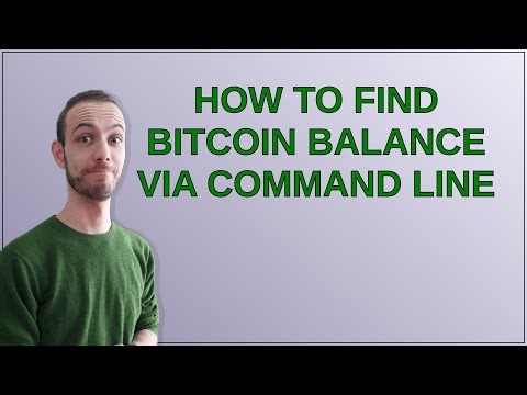 Bitcoin: How to find bitcoin balance via command line