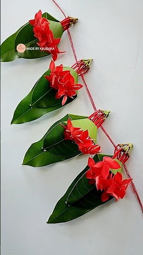 Mango Leaf & Rangan Flower Toran 🌸 | Easy Traditional Door Hanging Craft