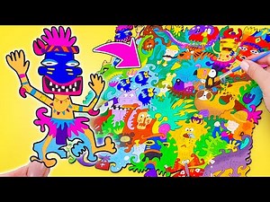 The Puzzle That Tells a Story! 🧩🌿 Coloring the Craziest Jungle Tale!