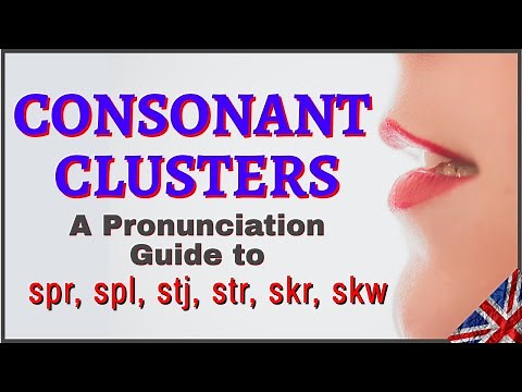Pronunciation and fluency practice with consonant clusters spr,spl,stj,str,skr,skw - British English