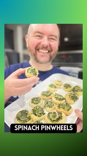 Happy Spinach Day! 🌿✨ Let’s roll into this green goodness with Creamy Spinach Pinwheels—crispy, flaky, and packed with garlicky, cheesy spinach perfection! 🥐 What You Need: 1 pkg Puff Pastry Dough, thawed 8 oz. cream cheese, softened 12 oz frozen spinach, defrosted & drained 1 tbsp. garlic, minced ¼ cup parmesan cheese, grated 1 tsp. salt ¼ tsp. pepper 🌀 How to Make: 1️⃣ Mix up that creamy spinach filling. 2️⃣ Spread, roll, and slice into pinwheels. 3️⃣ Bake at 425°F for 15 minutes or until g