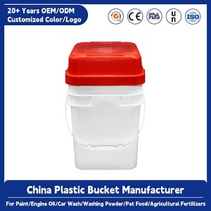 [Hot Item] PP Plastic Bucket Manufacturer Heavy Duty Industrial Use 5 Gallon Plastic Buckets for Paint/Engine Oil/Pet Food/Car Wash