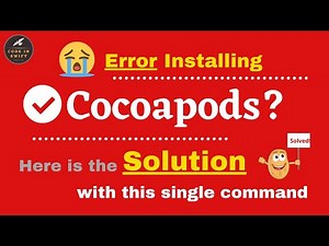 Error Installing Cocoapods | Fix Cocoapods Installation Error