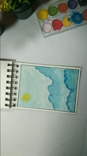 I Painted a Cloud Mural in My Room#viral #art #shortsvideo