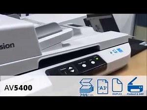 Fast A3 Scanner, Auto Paper Feed and Flatbed Scanner, A3 Document Scanner, Avision AV5400