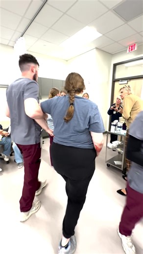 Nursing students participated in a disaster simulation earlier this week to put their skills and education to the test, placing them in a high-pressure healthcare situation in the new Frances M. Maguire ’55 Healthcare Innovation Center. | Gwynedd Mercy University