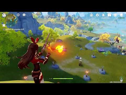 9 Fire Torch Puzzle (only the triangle) - Cuijue Slope and Luhua pools - Genshin Impact