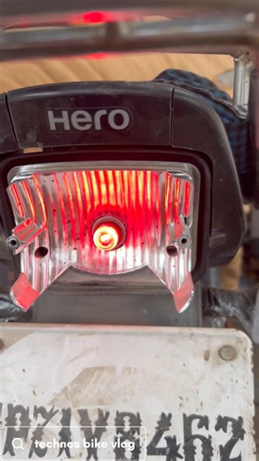 splendor back light modified||bike led back light bulb||splendor back light glass white|bike modifid