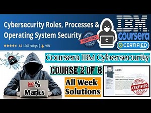 Coursera IBM Cybersecurity | Cybersecurity Roles, Processes & OS Security | All Week Solutions
