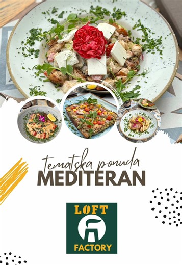 🌊☀️Ukusi Mediterana stigli su u LOFT Factory – na Futoškom putu 93B! Prepustite se osvežavajućim, laganim i savršeno izbalansiranim jelima koja vas vode pravo na obalu mora: 🌿 Tartina tuna – hrskavi heljdin tost sa sočnom tunom i mocarelom 🧀 Costa Bianca – kremasti spoj belog sosa, pančete, paste i sunčanih aroma juga 🍗 Mediteranska piletina – lagana, aromatična, sa jogurt dresingom koji osvaja 🐟 Losos u cherry sosu – neodoljiva fuzija začinjena parmezanom, pravo iz mora na tanjir 📍 Vidimo