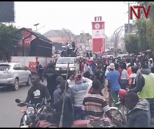 Watch: National Unity Platform (NUP) leader Robert Kyagulanyi arrives in Mbarara amidst chants of his name from his supporters. #NTVNews | NTV Uganda