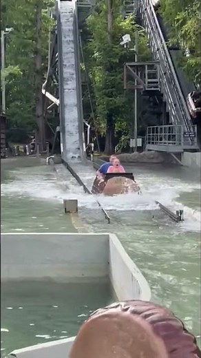 log flume off ride footage