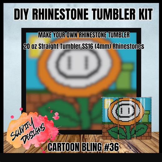 Rhinestone Tumbler Kit | DIY Bling Craft, 20 Oz Cartoon Bling #36 - Etsy