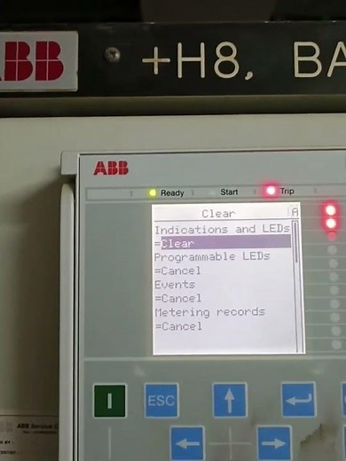 How to reset ABB Ref-615 Trip Alarm. ABB Ref-615 Relay.#ABB #electrical