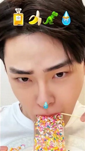 Eating Emoticons In Order😵🐱‍🐉💧 #shorts #seungbini