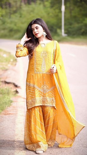 Details 🧡 Code: 2138 Stitched | 3pc Color: Mustard You can search article code on our website for instant access to this article Visit any outlet near you or shop online www.shaposh.pk | Sha Posh
