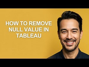 How to Remove Null Value In Tableau - KevinHowTo