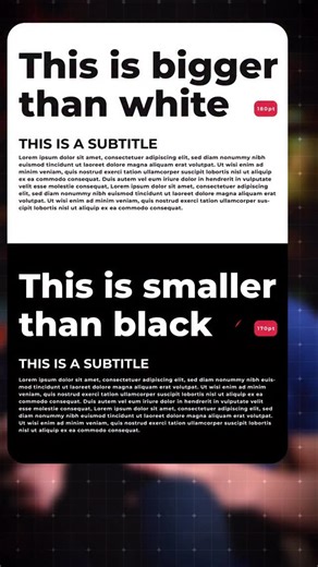 Shahbaz Akber | Why do graphic designers make black text larger than white text? | Instagram