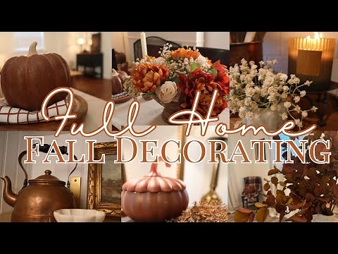 🍁Fall Decorate With Me 🍁 Autumn Home Decor Ideas 🍁 Cozy Thrifted Finds
