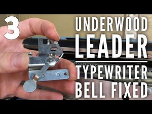 Typewriter Cleaning and Repair Basics #3 Bell Fixed