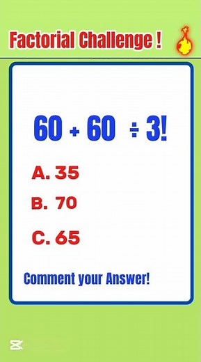 Factorial Math Challenge | Can You Solve It in 5 Seconds?