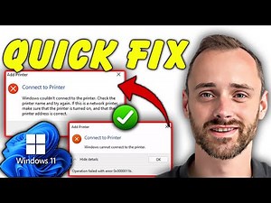 How To Fix Windows Cannot Connect To Printer Operation Failed With Error 0x0000011b!