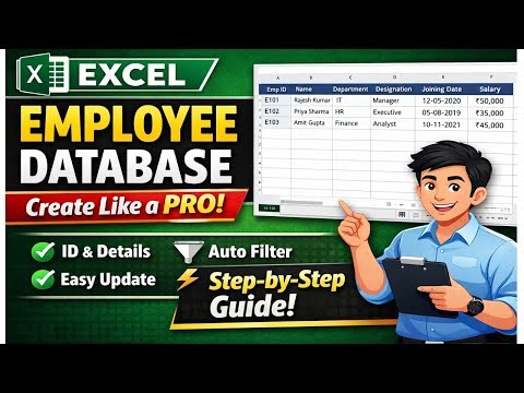 How to Create an Employee Database in Excel (Step-by-Step) | Employee Database in Excel #excel