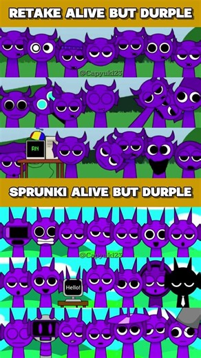 SPRUNKI RETAKE ALIVE BUT DURPLE 🆚 SPRUNKI ALIVE BUT DURPLE #sprunki #gameplay #roblox #shortvideo