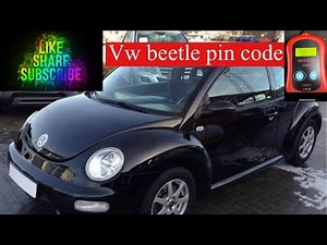 Reading the pin code on a vw beetle 2003 prior to key programming