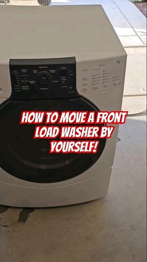 How to move a front load washer by yourself! #shorts #howto #diy