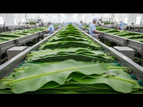 50,000 Plates Per Day – The INSANE Speed of Modern Banana Leaf Factory