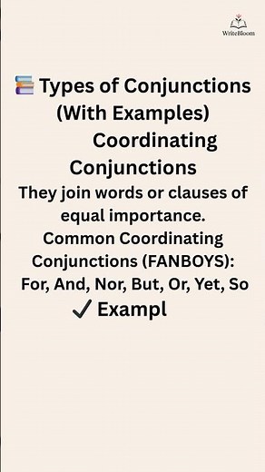 Conjunction in English Grammar | Definition, Types & Examples