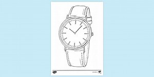 Watch Colouring Sheet