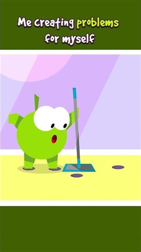Me Creating Problems For Myself 🥺 Cartoon For Kids #shorts #omnom