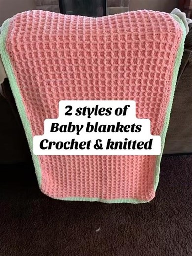 Two fun ways to make yarn baby blankets #crochet #knitting #youtubeshorts