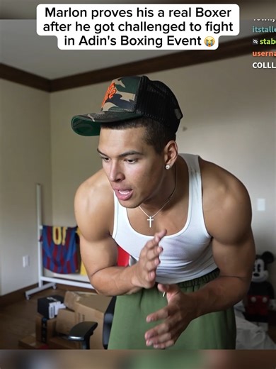 Marlon proves his a real boxer 😭❤ #marlon #fyp #twitchclips | adin ross boxing event