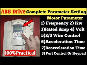 How to Set Abb Drive Parameter! Abb Acs550 Drive Parameter Setting! ‪@electricwiringcenter1365‬