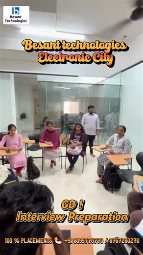 Besant Technologies on Instagram: "First GD at 2026 - Interview Preparation 🔥 | Best Software Courses in Bangalore with Placement Support - Enroll ! Learn around current industry requirements, covering development, testing, analytics, cloud, and automation roles. Besant Technologies offers hands-on project training, expert-led classes, structured learning paths, interview preparation, resume support, and placement assistance. These software courses in Bangalore help freshers, non-IT graduates,