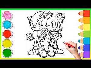 Coloring Sonic and Tails | Fun & Easy Sonic Drawing and Coloring for Kids